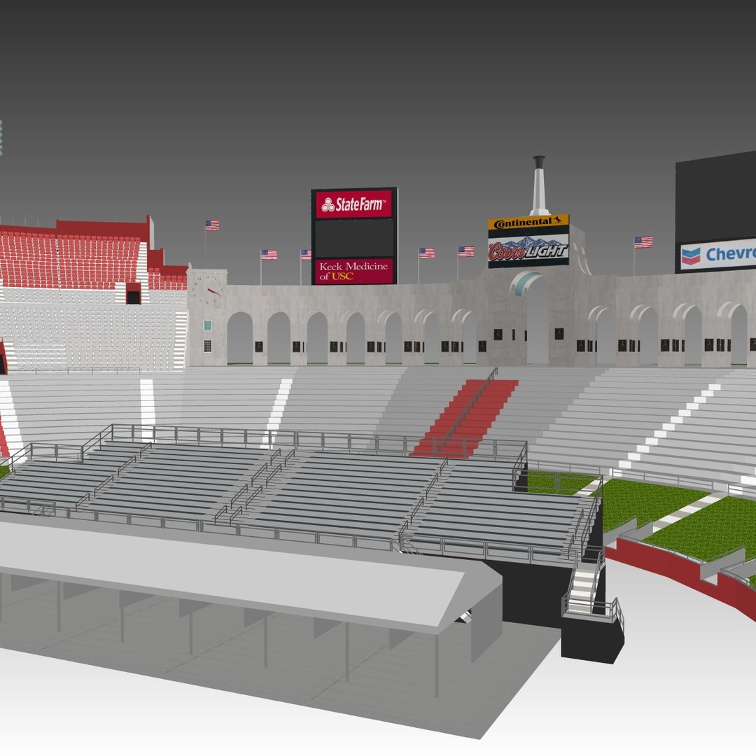 3d Model Los Angeles Memorial Coliseum