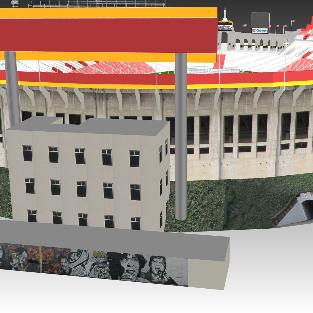 3d Model Los Angeles Memorial Coliseum