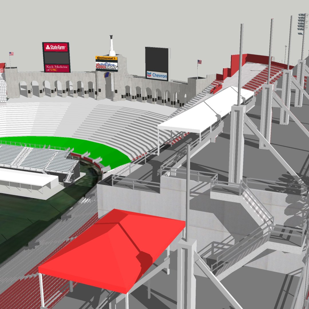 3d Model Los Angeles Memorial Coliseum