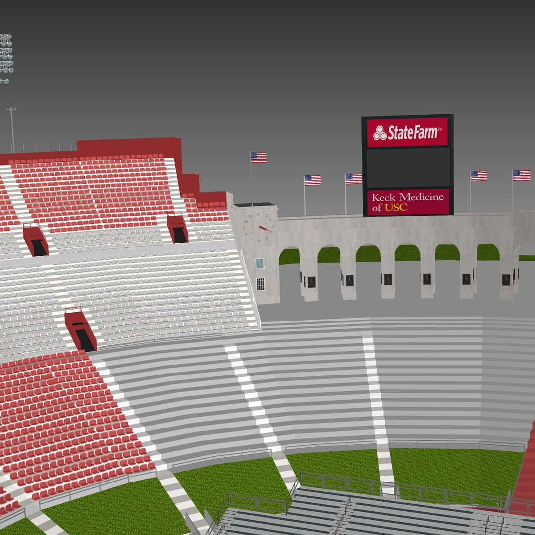 3d Model Los Angeles Memorial Coliseum