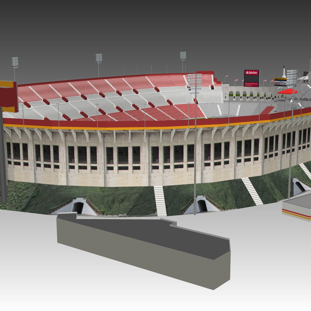 3d Model Los Angeles Memorial Coliseum