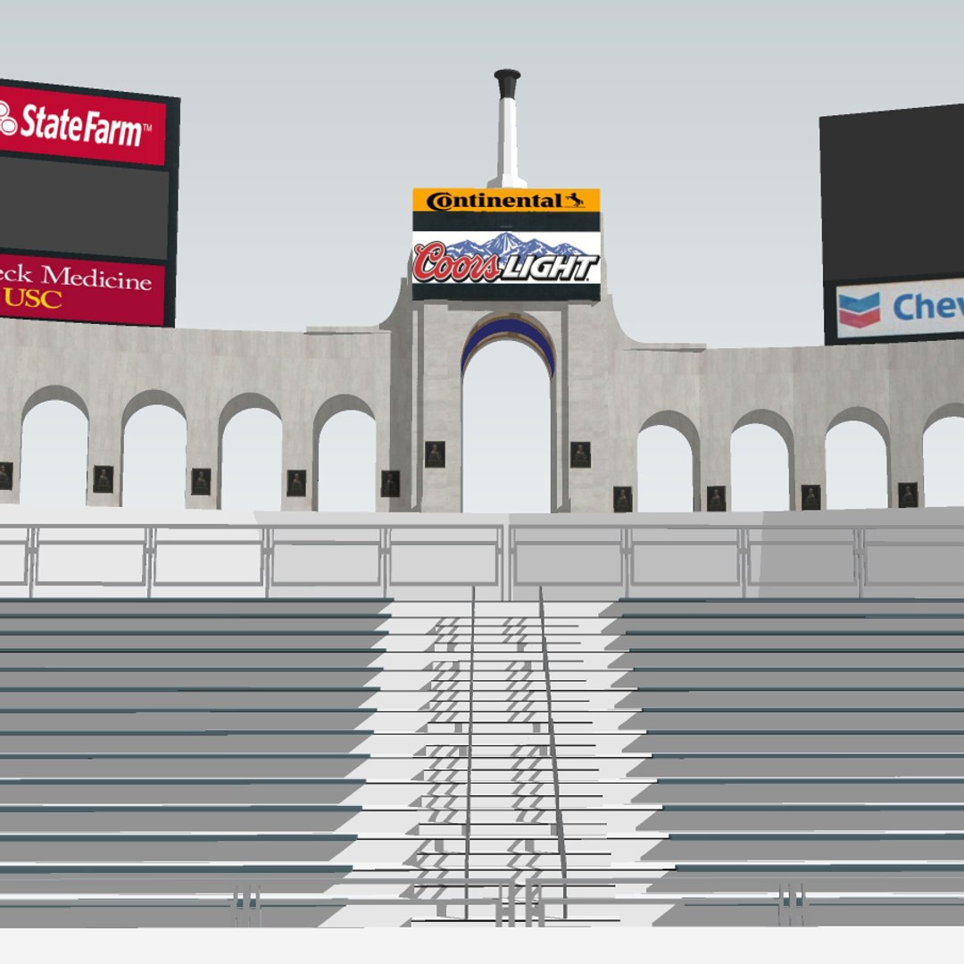 3d Model Los Angeles Memorial Coliseum