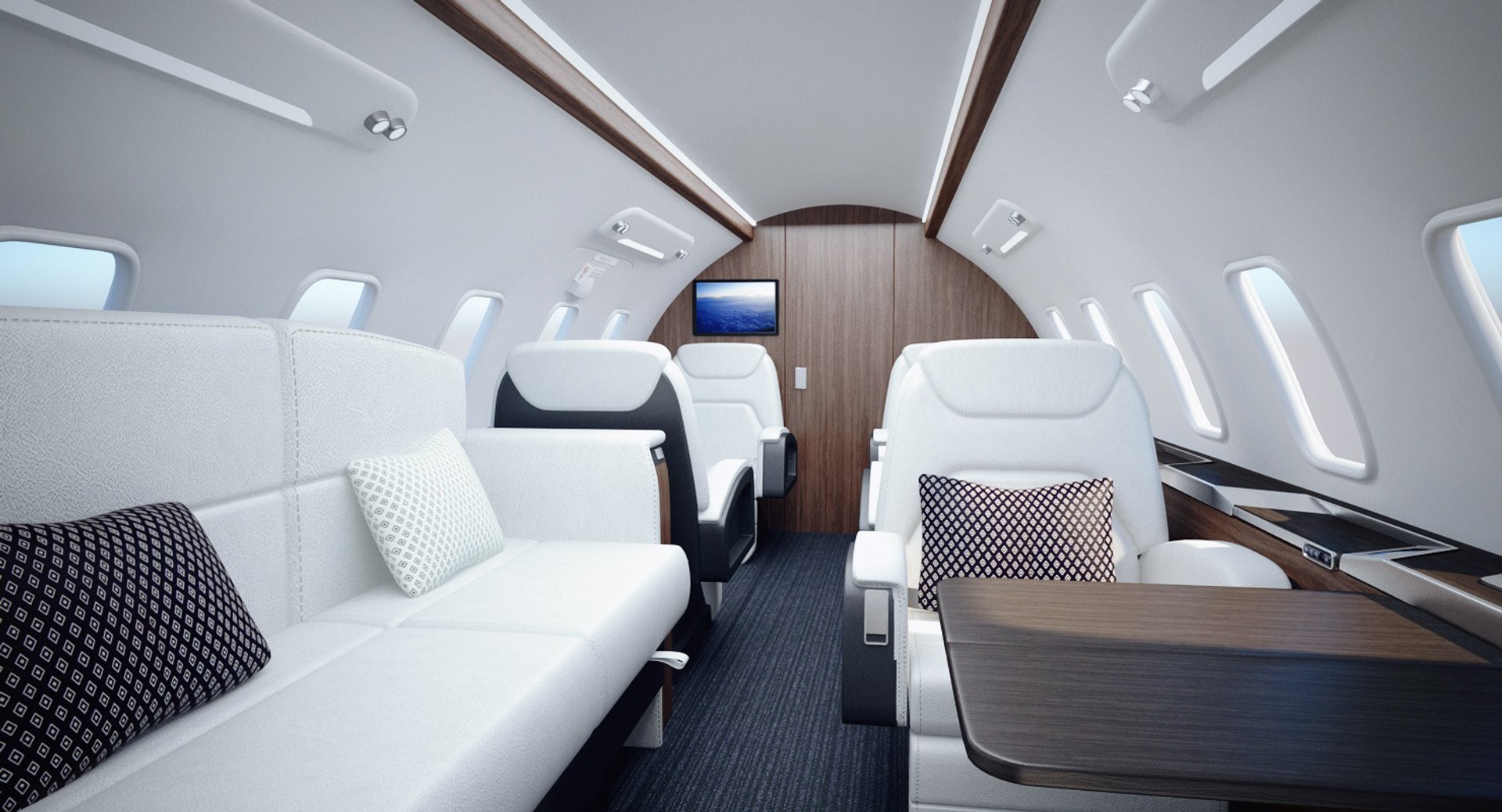 3D Bombardier Challenger Interior - TurboSquid 1361231