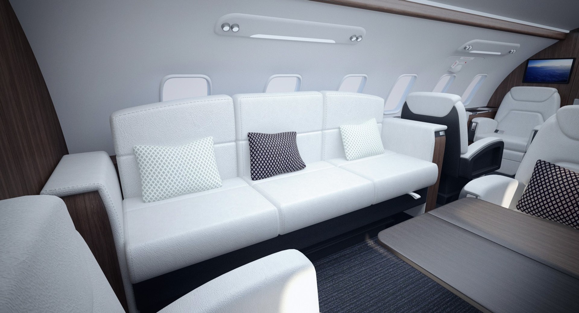 3D Bombardier Challenger Interior - TurboSquid 1361231