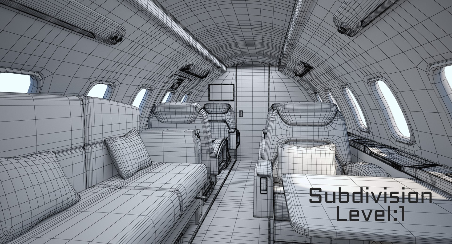 3D Bombardier Challenger Interior - TurboSquid 1361231