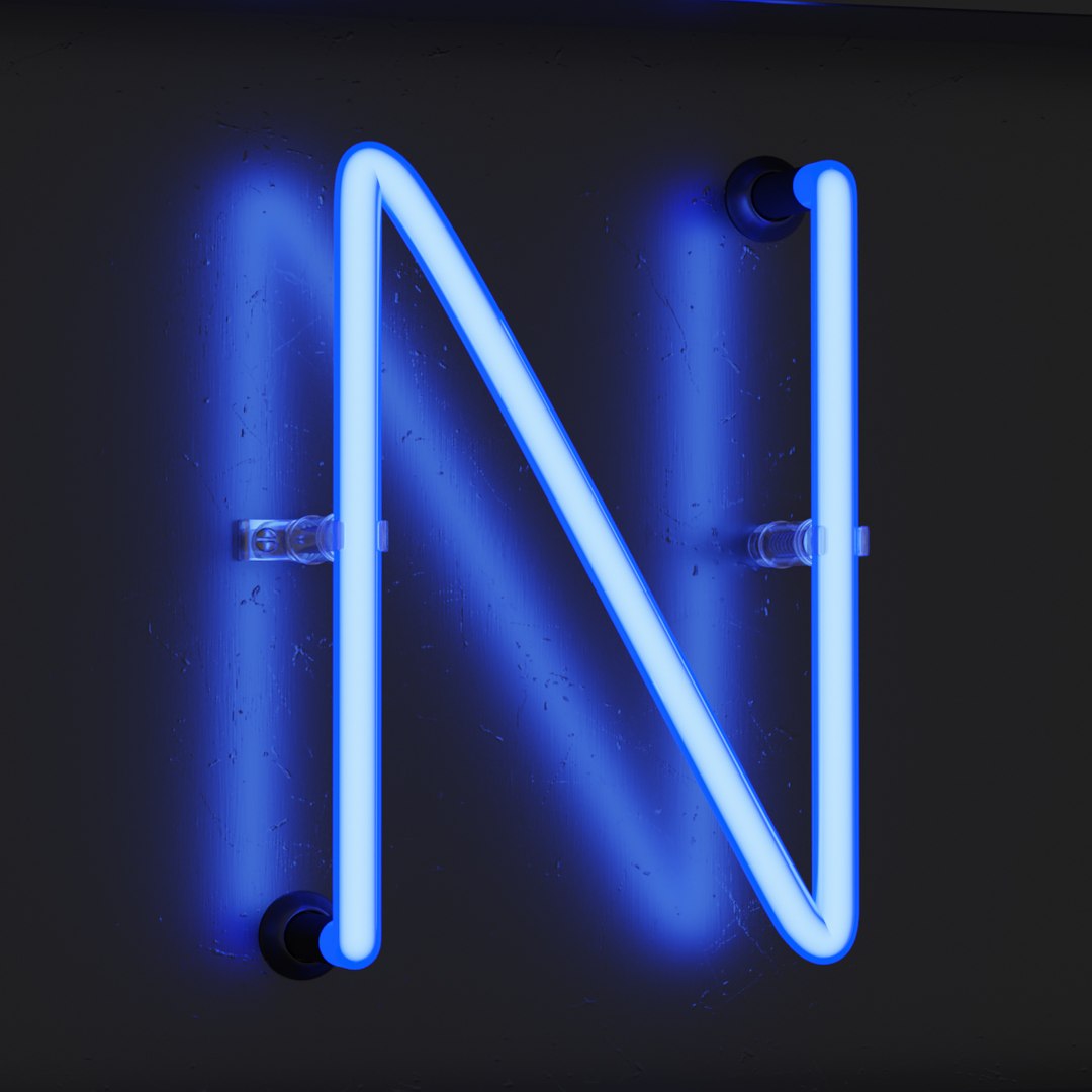 Neon N 3D Model - TurboSquid 1914150