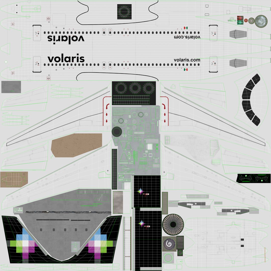 3d airbus a320 volaris model