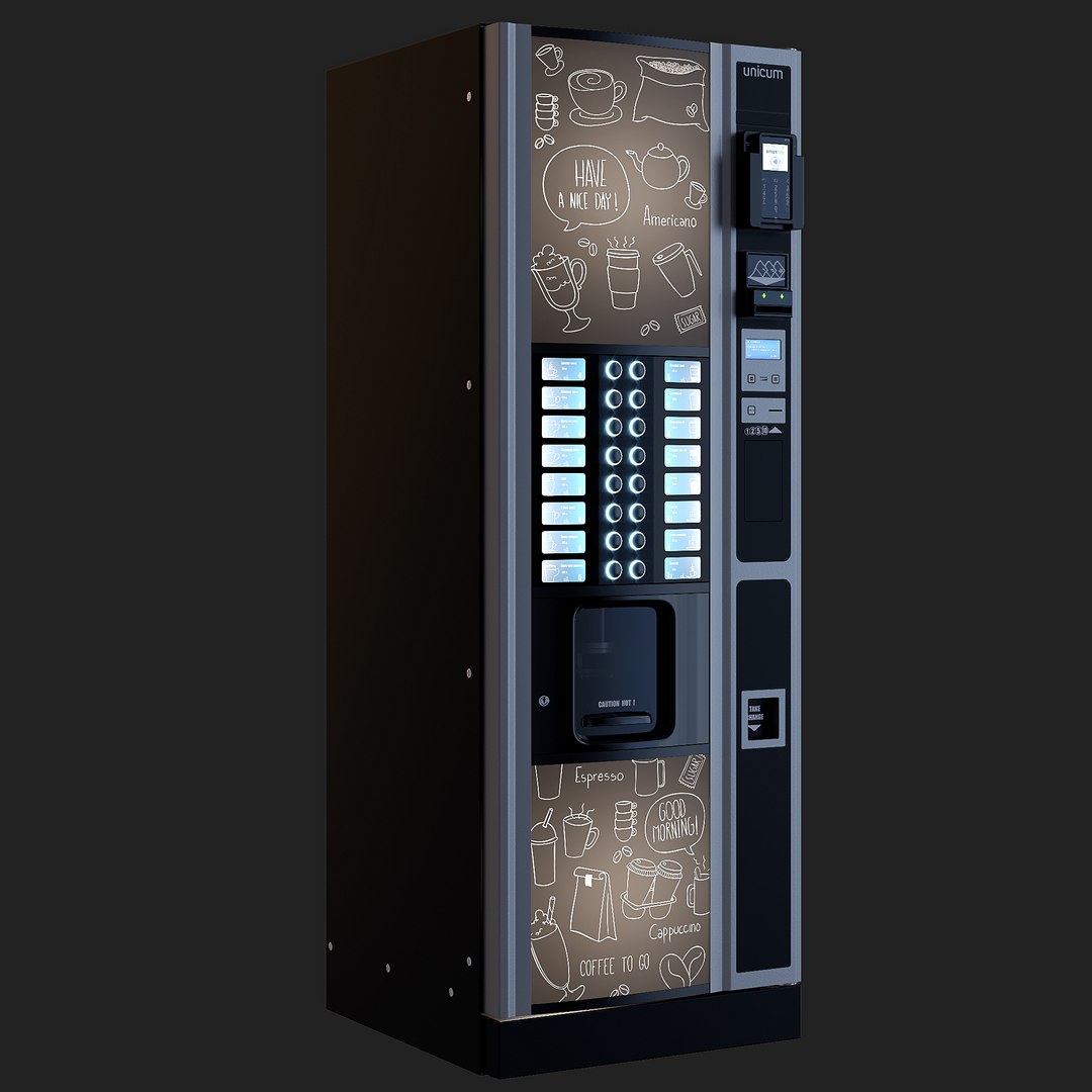 Vending Coffee Machine Terminal Model - TurboSquid 2018189