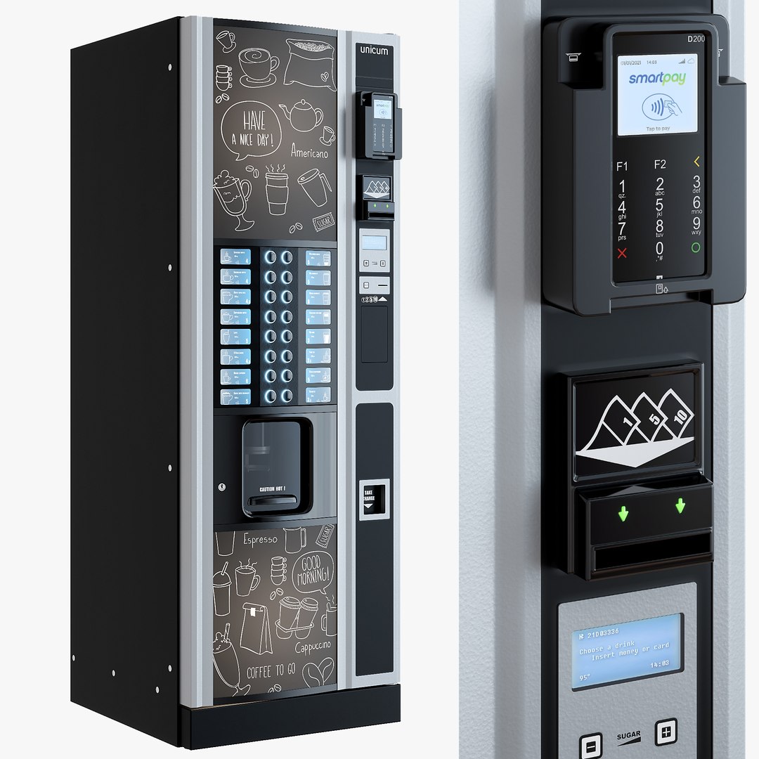 Vending Coffee Machine Terminal Model - TurboSquid 2018189