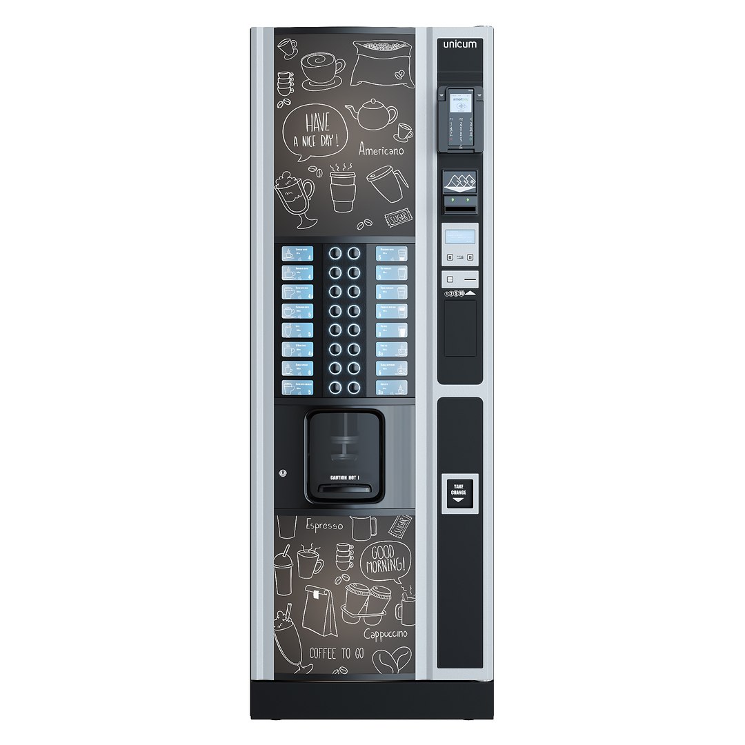 Vending Coffee Machine Terminal Model - TurboSquid 2018189