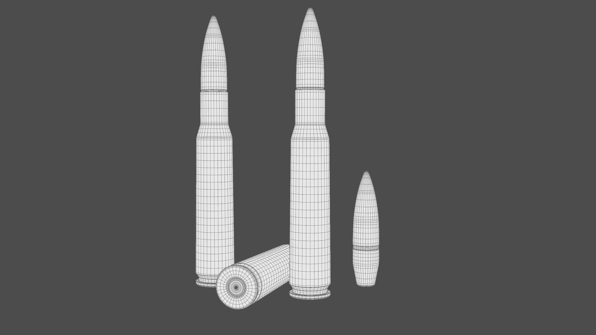 3D Cal 50 BMG Ball Match Israel TZZ Cartridge Model - TurboSquid 2268538