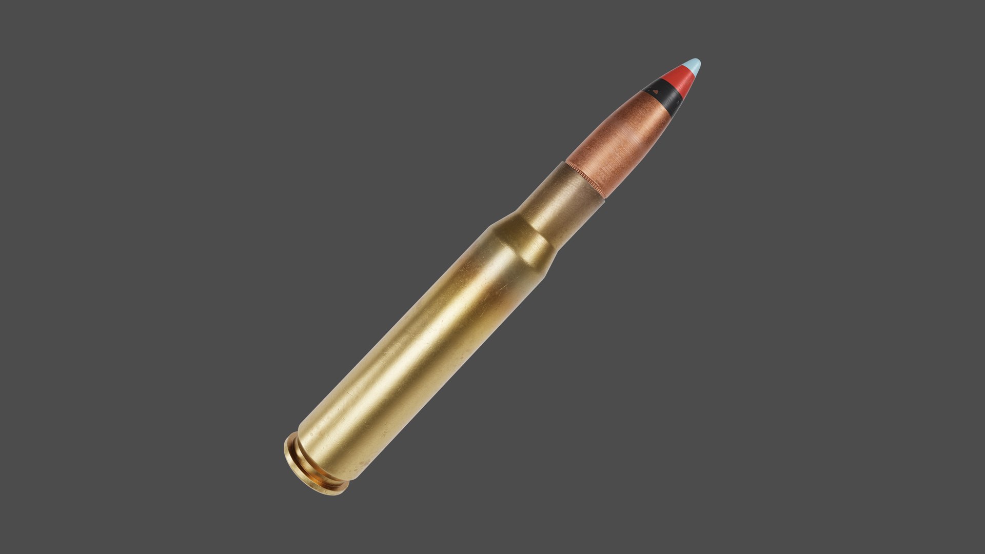 3D Cal 50 BMG Ball Match Israel TZZ Cartridge Model - TurboSquid 2268538