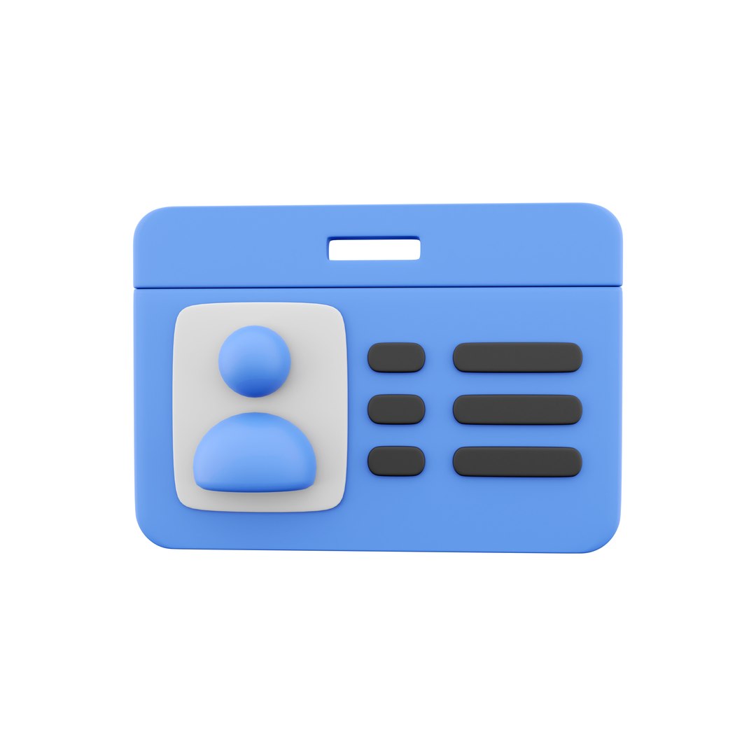 3d Identity Verification Card Icon 3D Model - TurboSquid 2045952
