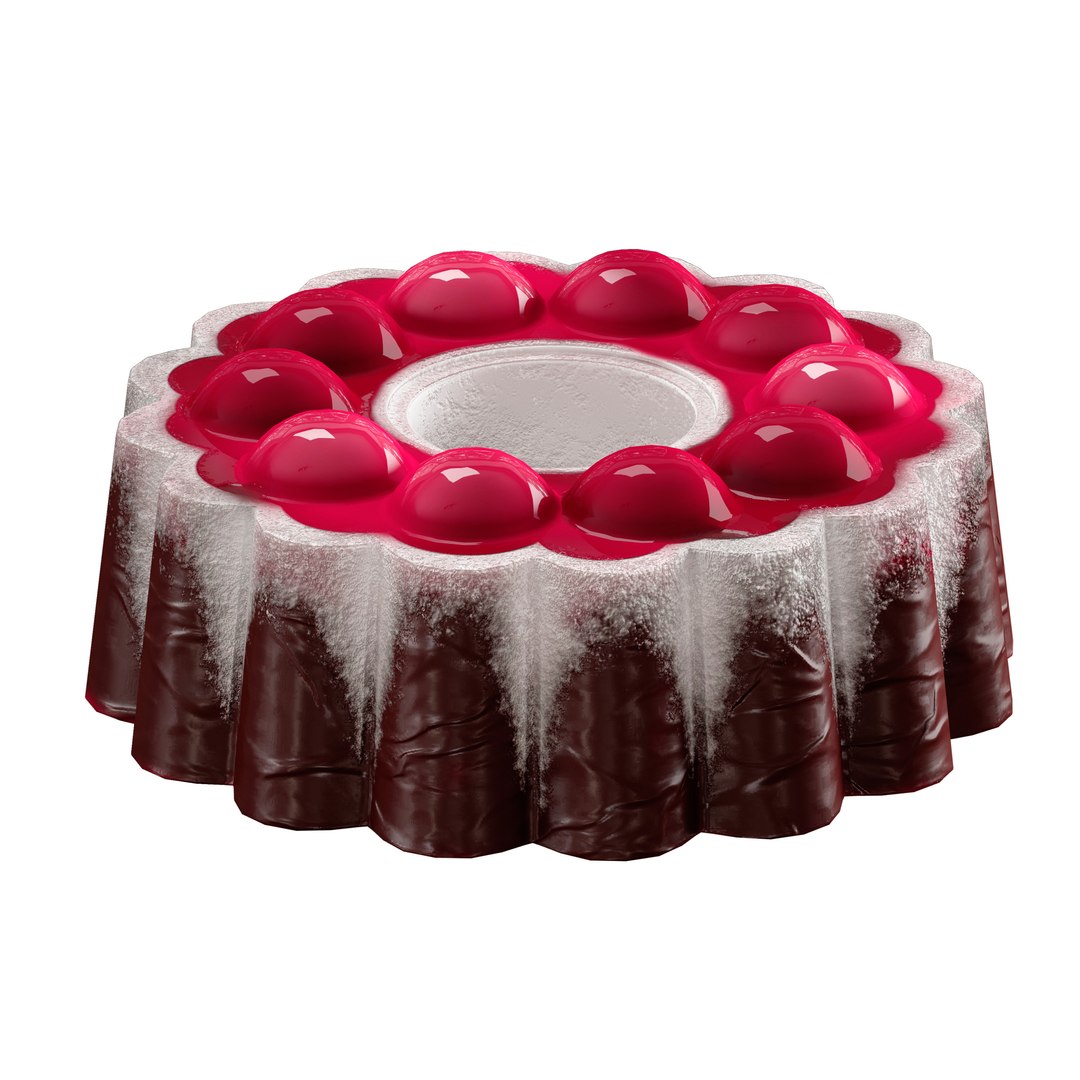 3D Model Dessert Chocolate Cake Pudding In Chocolate - TurboSquid 1984383