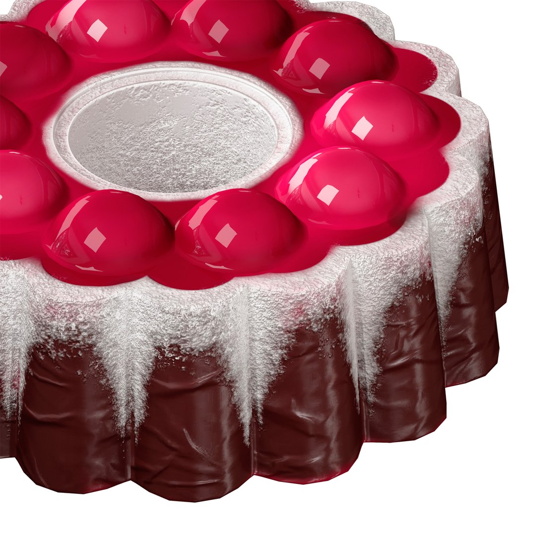3D Model Dessert Chocolate Cake Pudding In Chocolate - TurboSquid 1984383