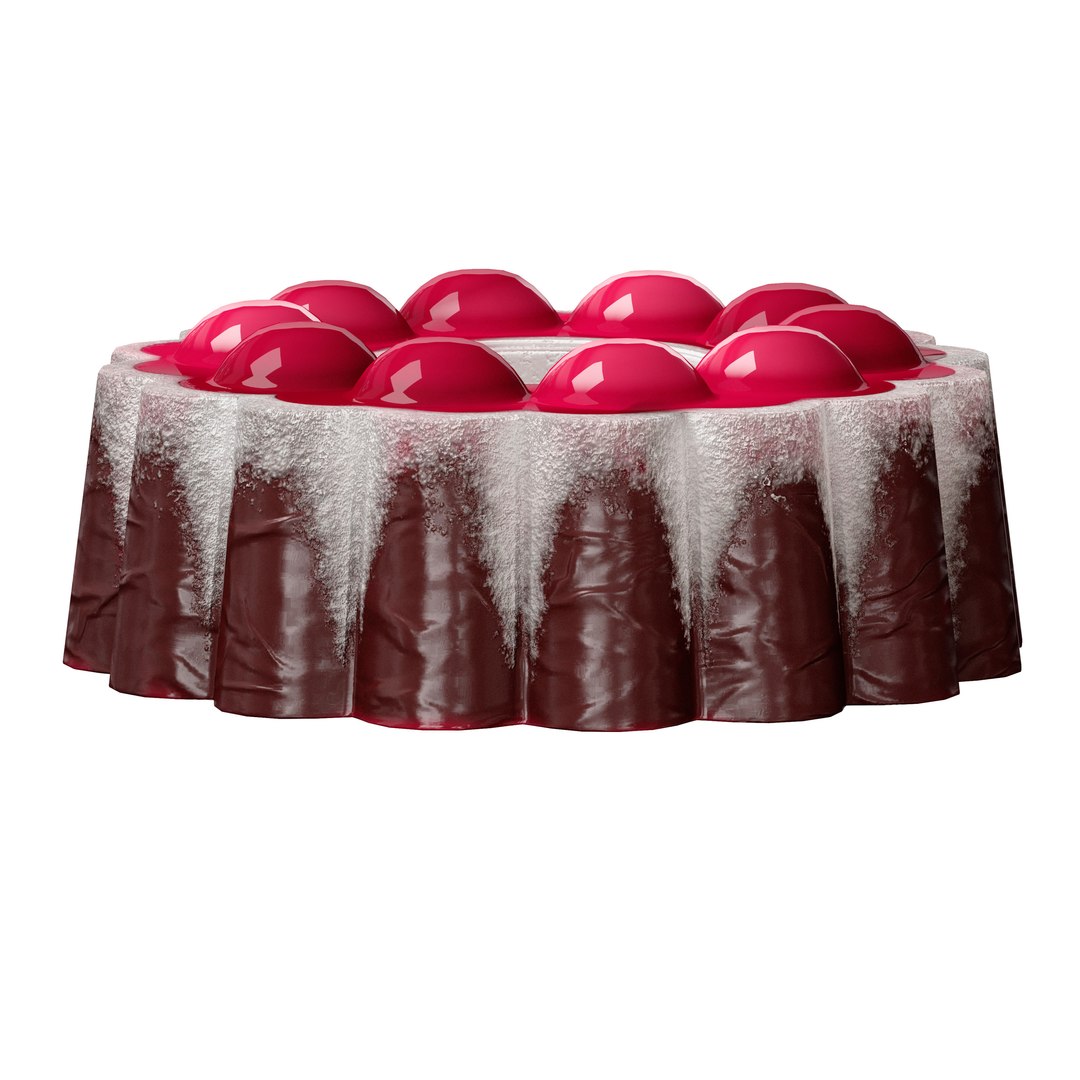3D Model Dessert Chocolate Cake Pudding In Chocolate - TurboSquid 1984383