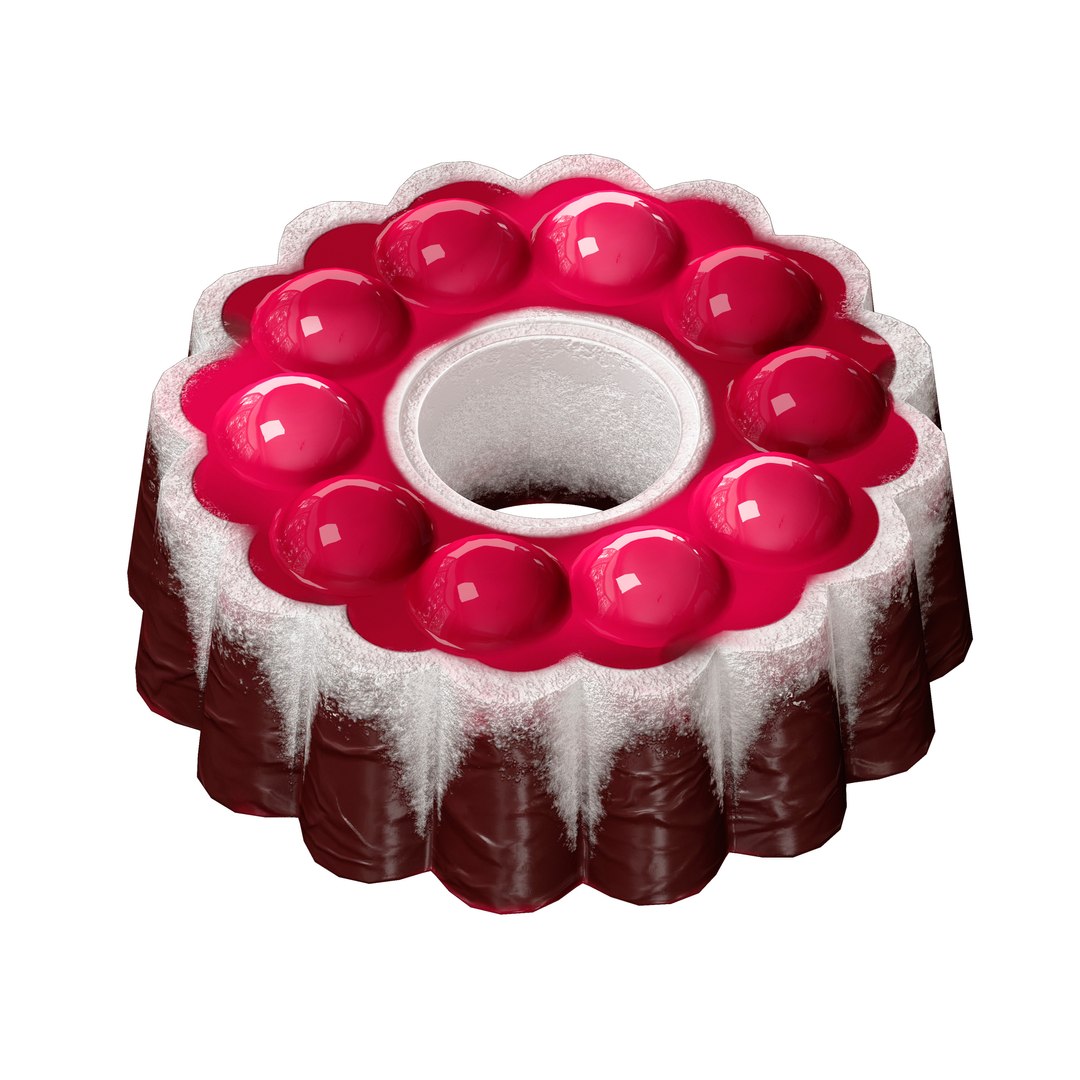 3D Model Dessert Chocolate Cake Pudding In Chocolate - TurboSquid 1984383