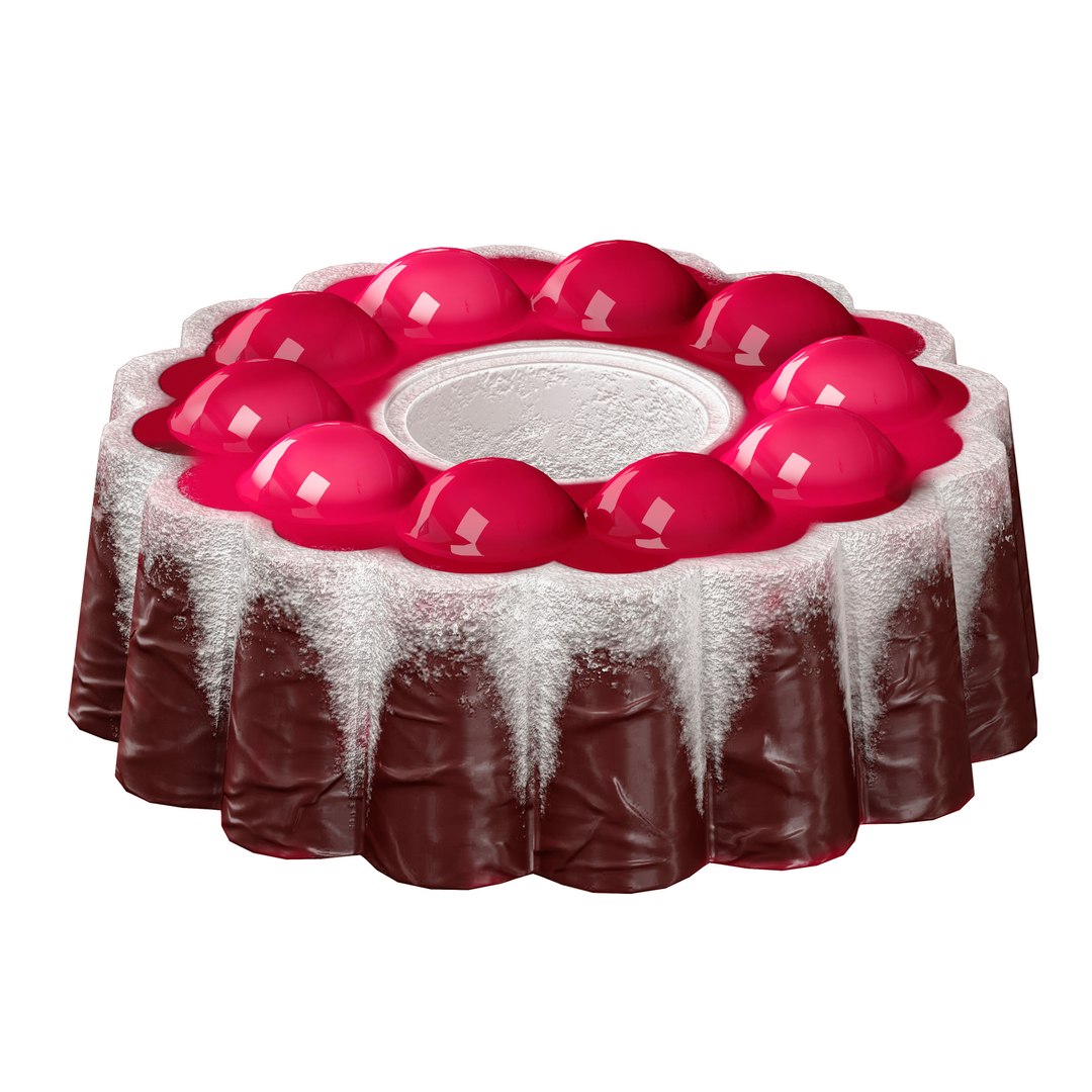 3D Model Dessert Chocolate Cake Pudding In Chocolate - TurboSquid 1984383