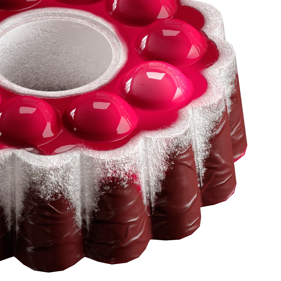 3D Model Dessert Chocolate Cake Pudding In Chocolate - TurboSquid 1984383