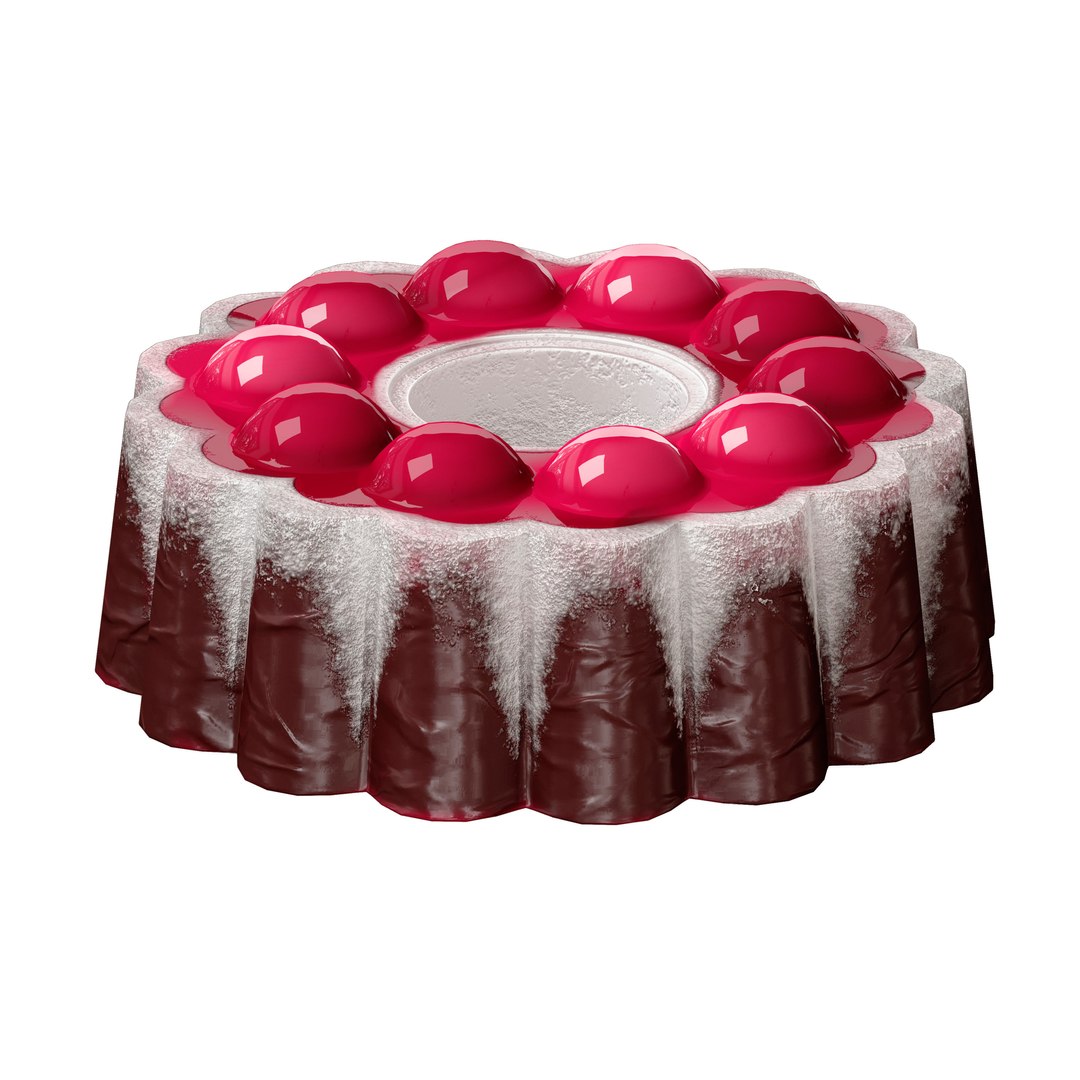 3D Model Dessert Chocolate Cake Pudding In Chocolate - TurboSquid 1984383
