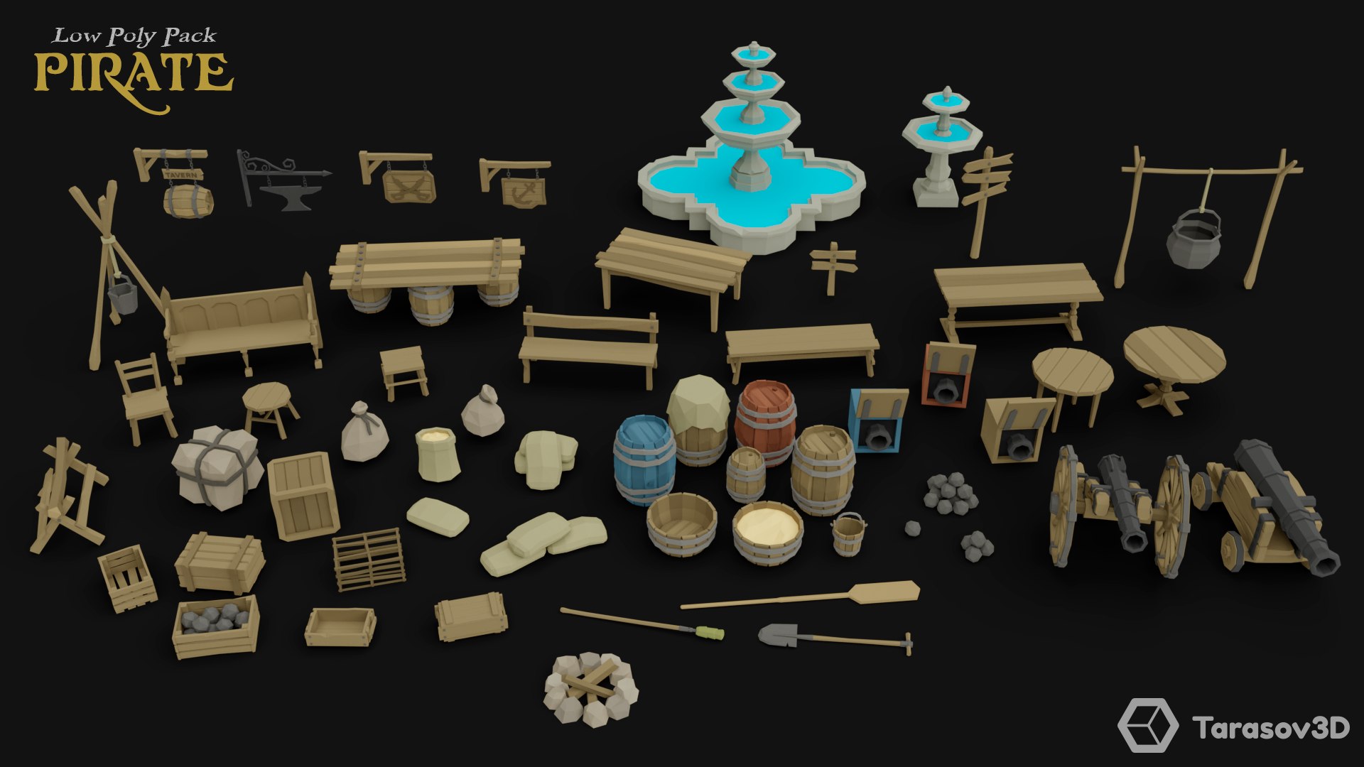 Pirates Low Poly Pack3D模型 - TurboSquid 1966214