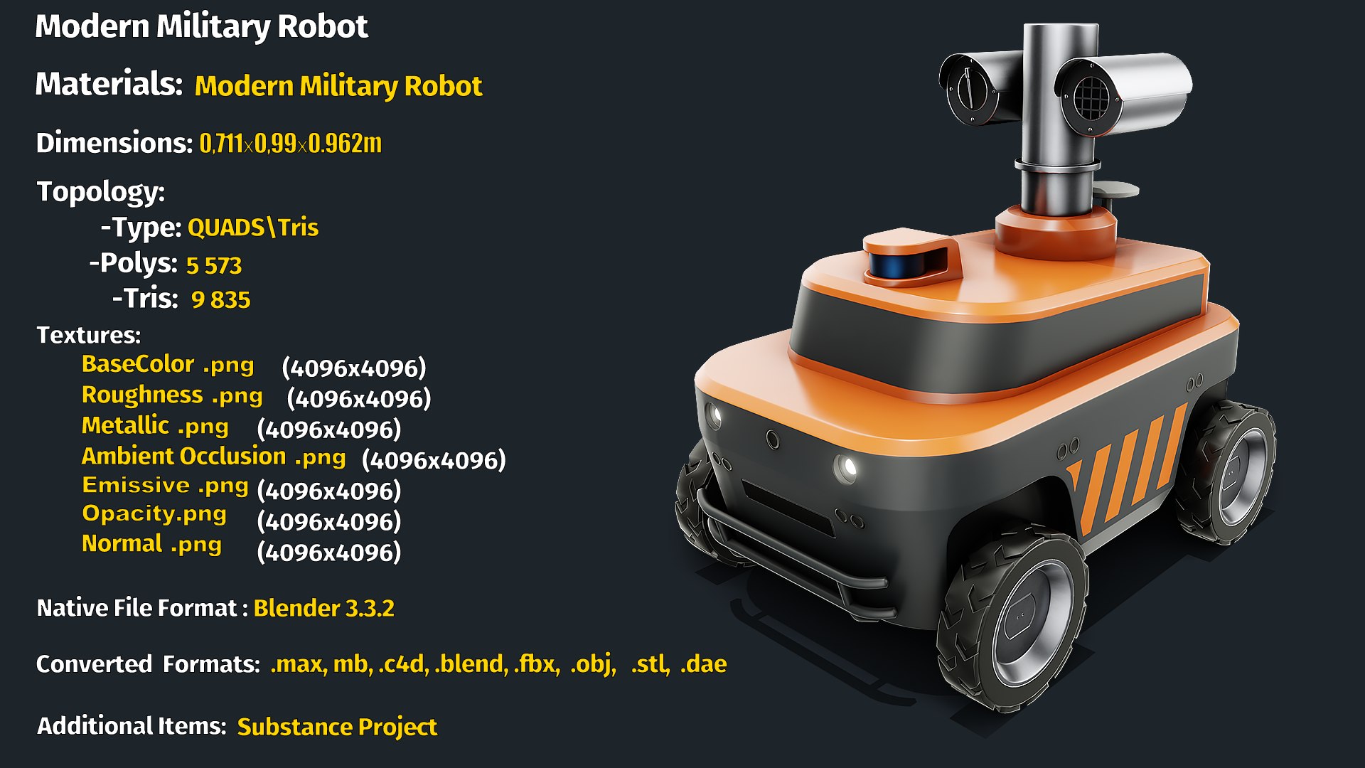 Modern Military Robot 3D Model - TurboSquid 2036660