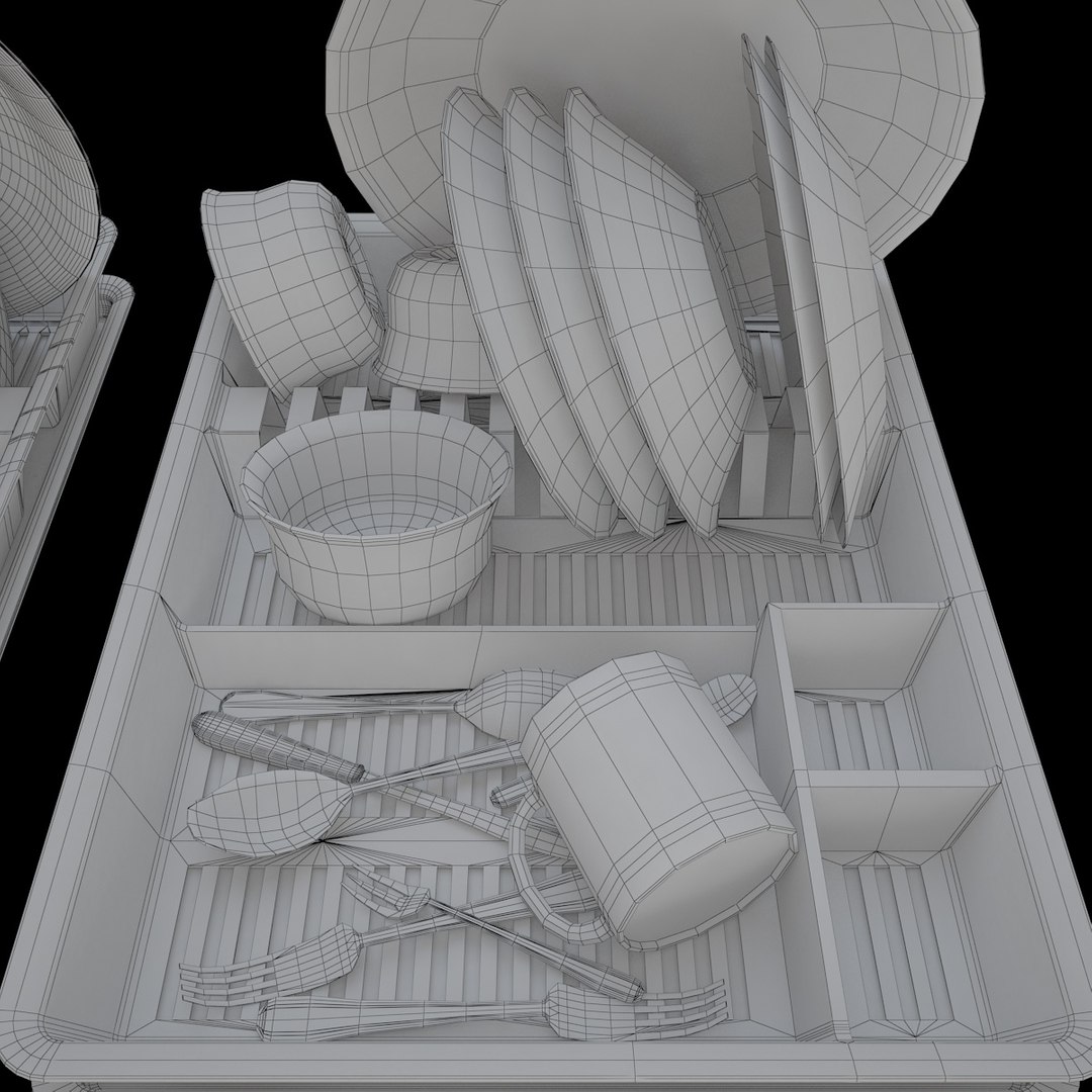 3d Model V-ray Dish Drainer Plate