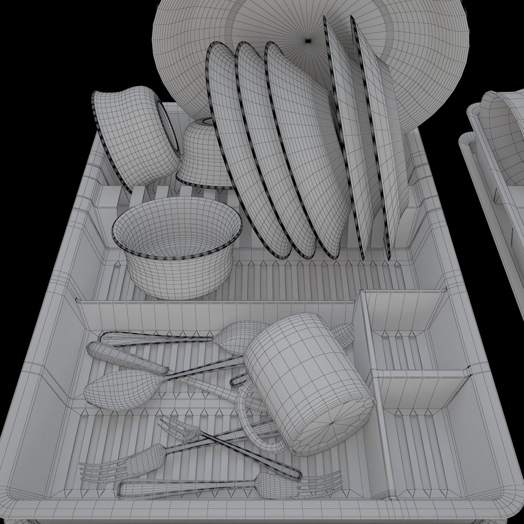 3d Model V-ray Dish Drainer Plate