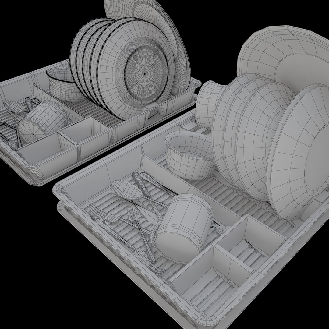 3d Model V-ray Dish Drainer Plate