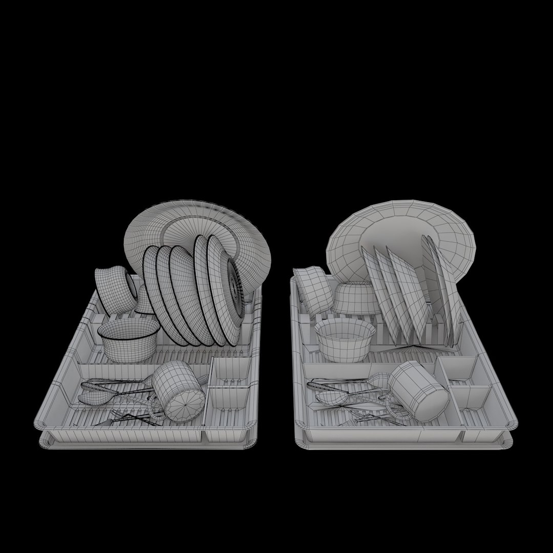 3d Model V-ray Dish Drainer Plate