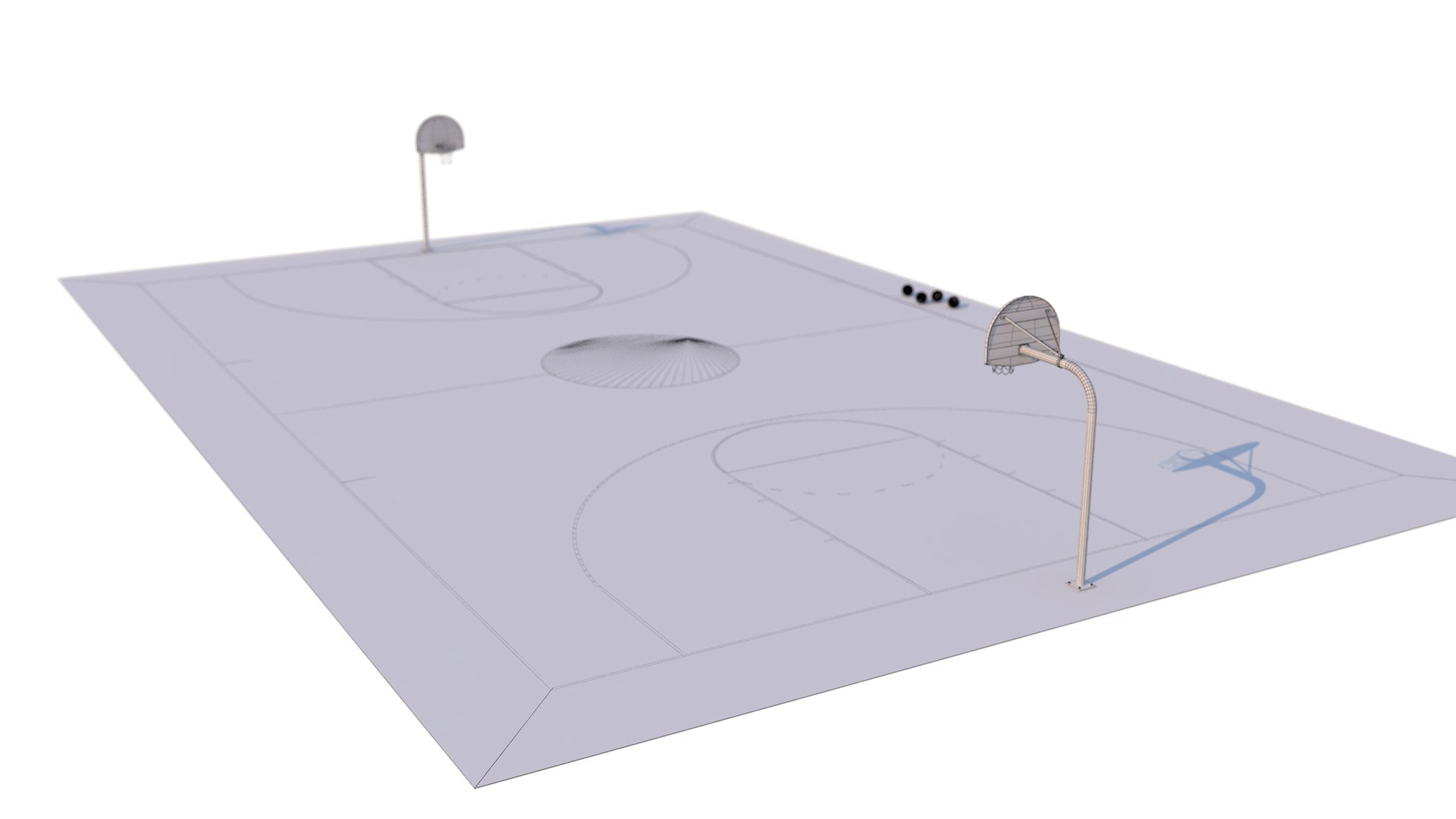 3D Basketball Outdoor Court - TurboSquid 2269037