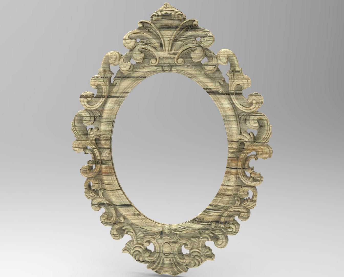 Frame baroque oval 3D model - TurboSquid 1297075