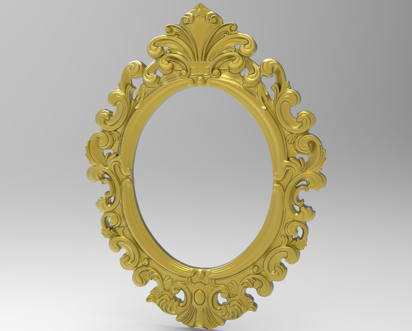 Frame baroque oval 3D model - TurboSquid 1297075