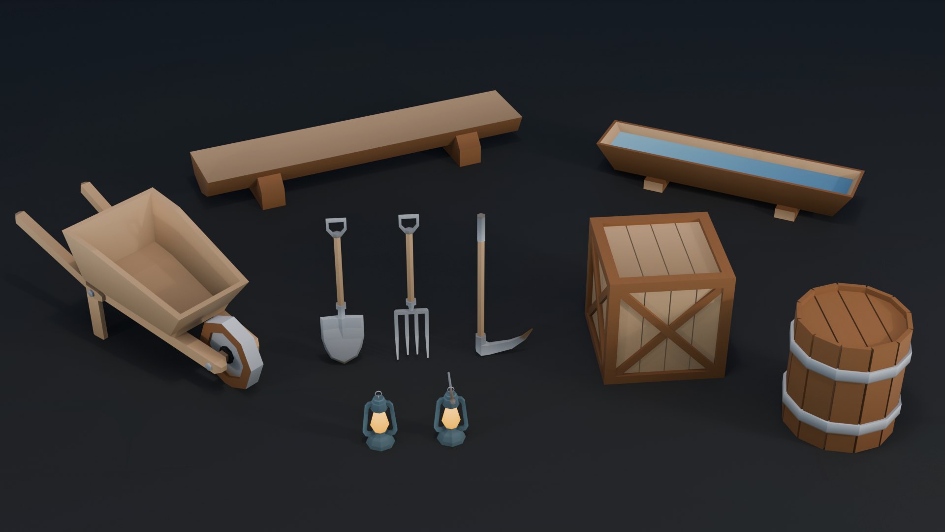 Farm Asset Stylized Pack 3D Model - TurboSquid 2422771