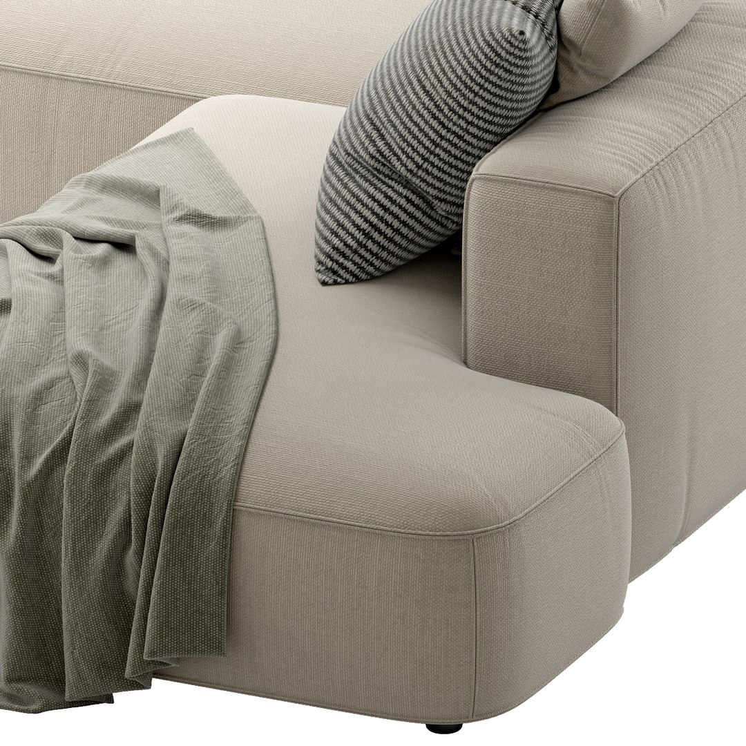 Roxen Fabric Sofa 3D Model - TurboSquid 2032176