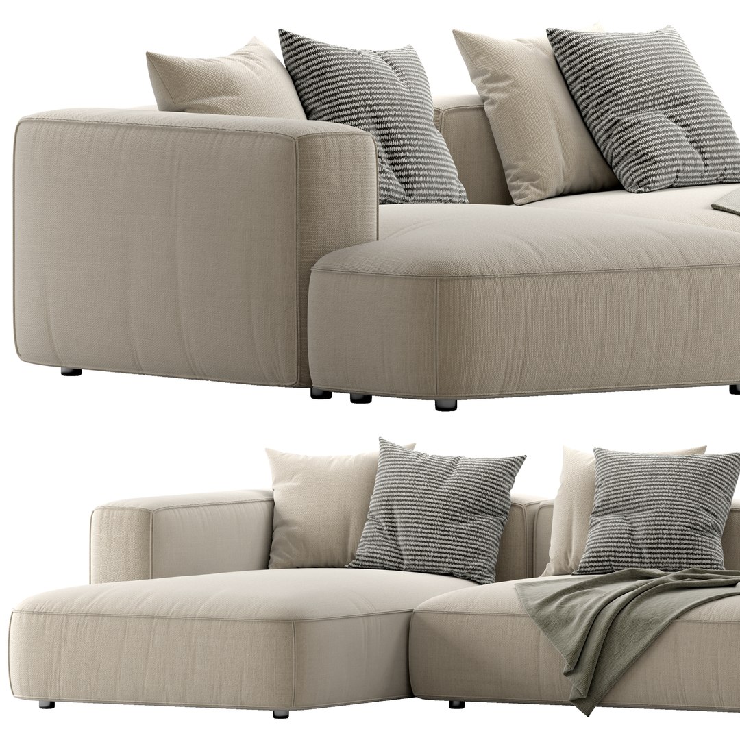 Roxen Fabric Sofa 3D Model - TurboSquid 2032176