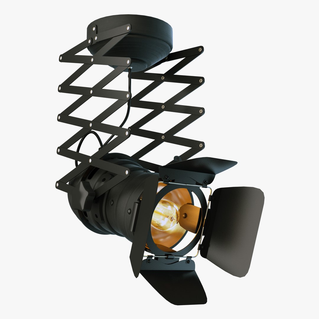 3d Model Vintage Spotlight