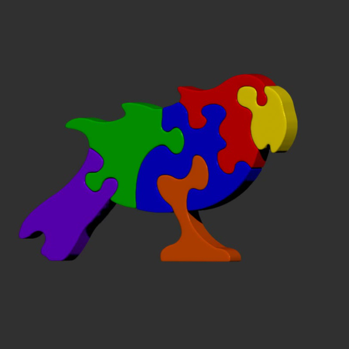 Parrot jigsaw puzzle model - TurboSquid 1552691