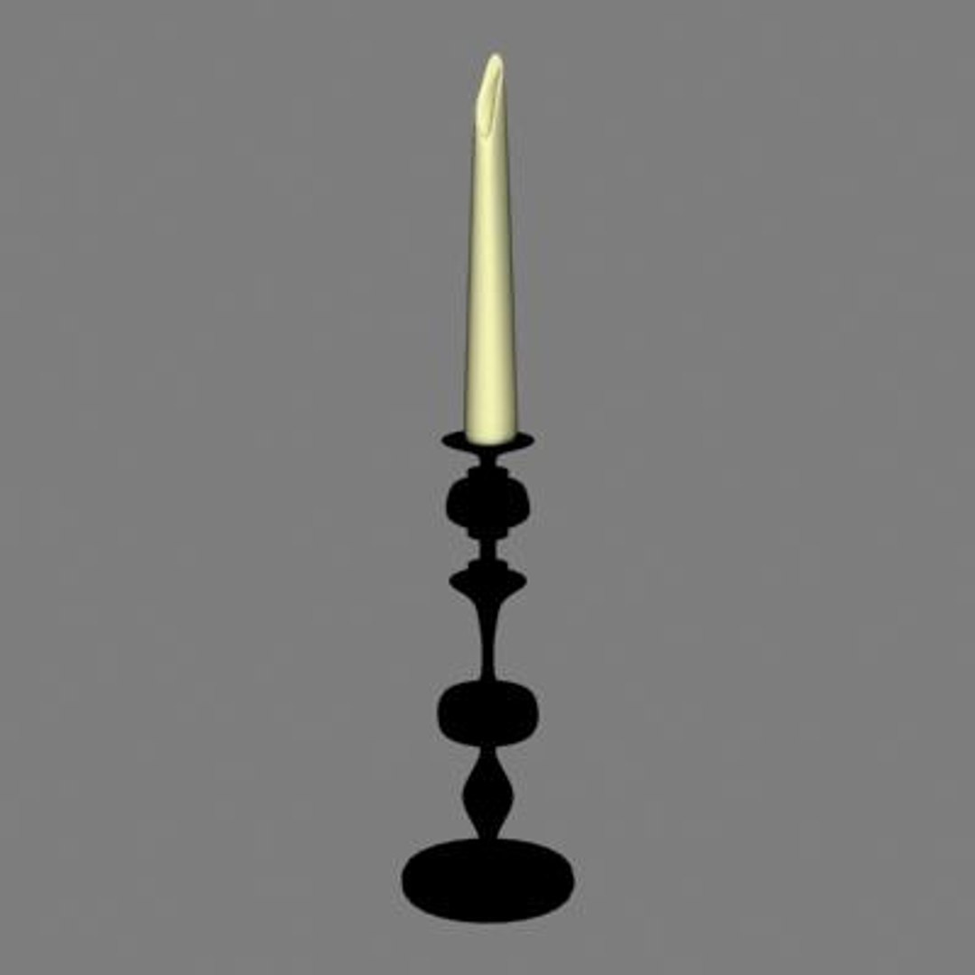 3d model candlestick candle