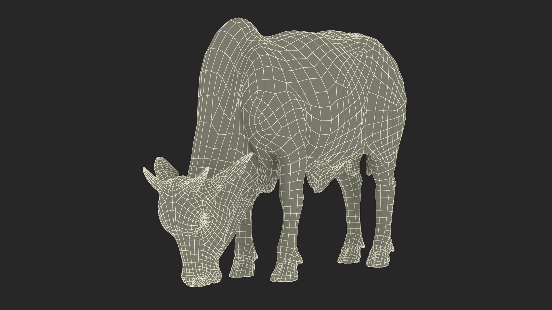 Nelore Cow Male Eating Fur Model - TurboSquid 2317671