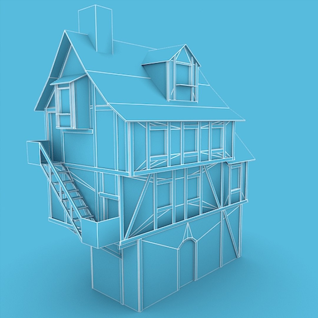 medieval barbican buildings 3d fbx