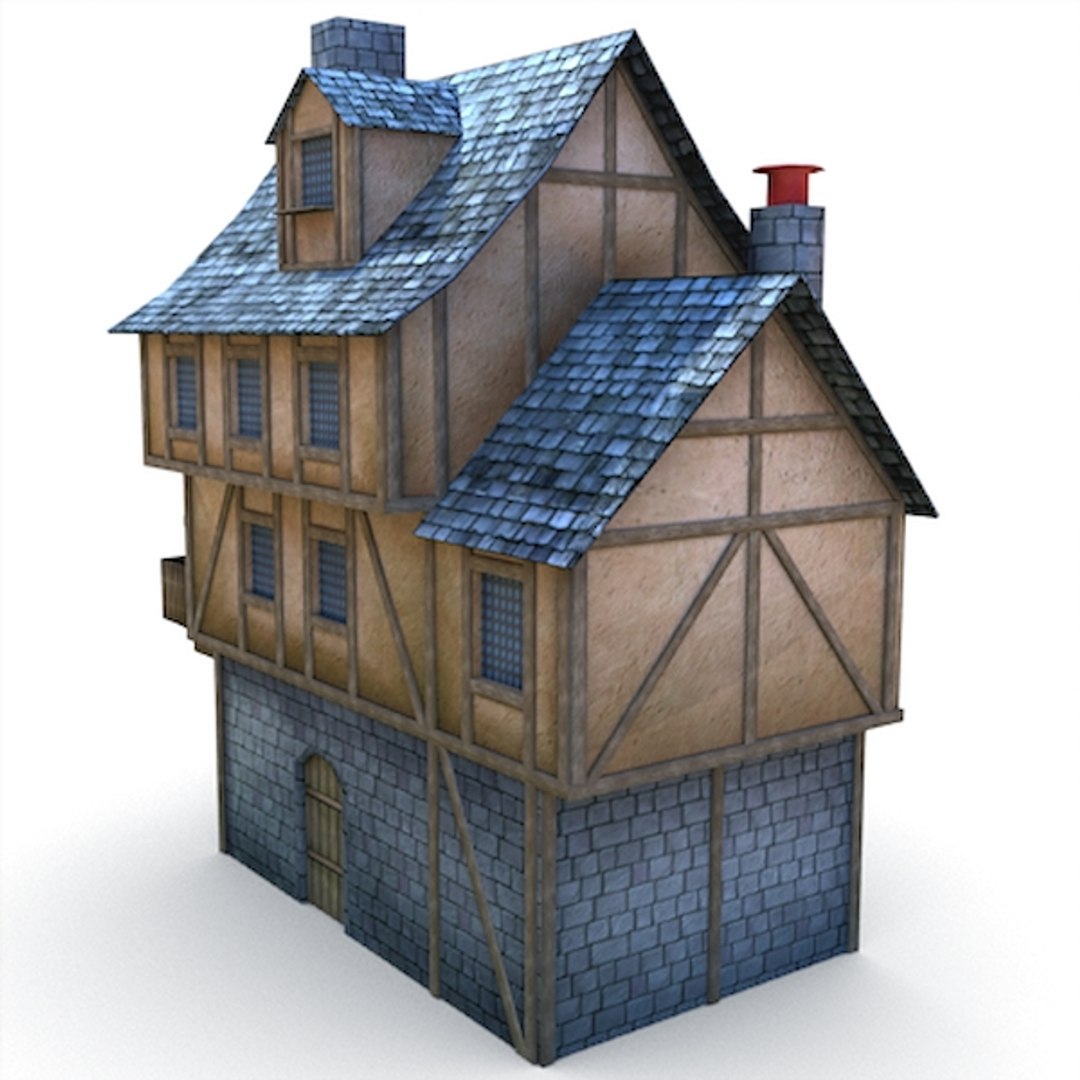 medieval barbican buildings 3d fbx