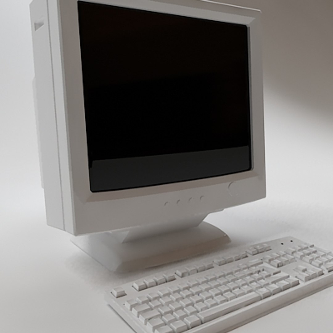 3d keyboard crt monitor
