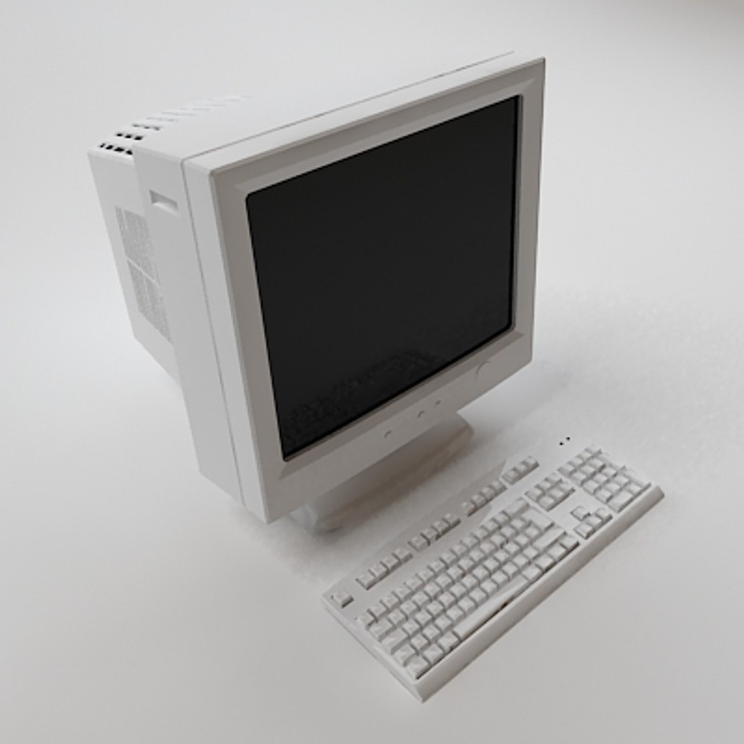 3d keyboard crt monitor