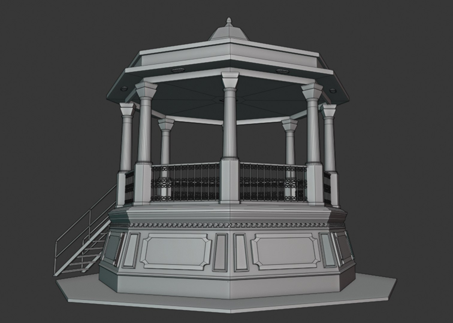 3D Bandstand Band Stand Model - TurboSquid 1425975