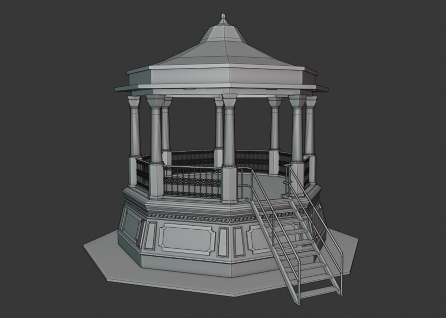 3D Bandstand Band Stand Model - TurboSquid 1425975