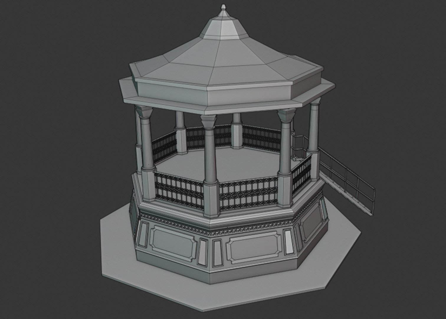 3D Bandstand Band Stand Model - TurboSquid 1425975