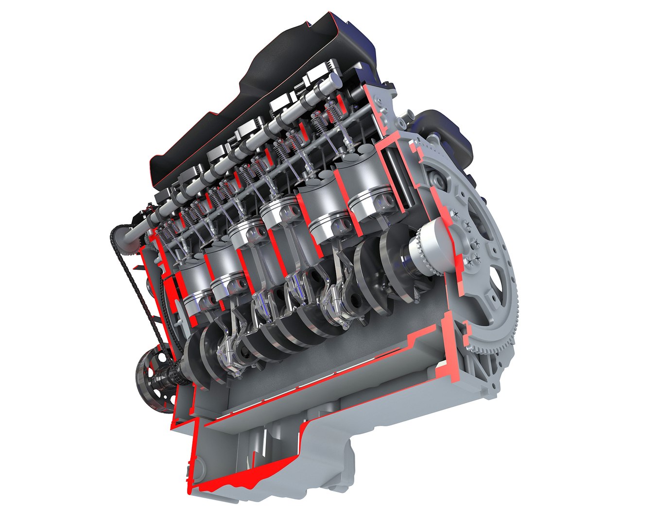 Cutaway V12 Engine 3D Model - TurboSquid 1374428
