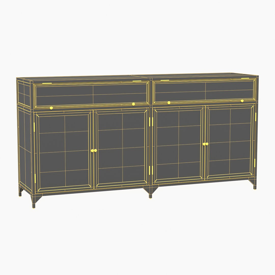 3D Shadow Box Sideboard Model - TurboSquid 2088336