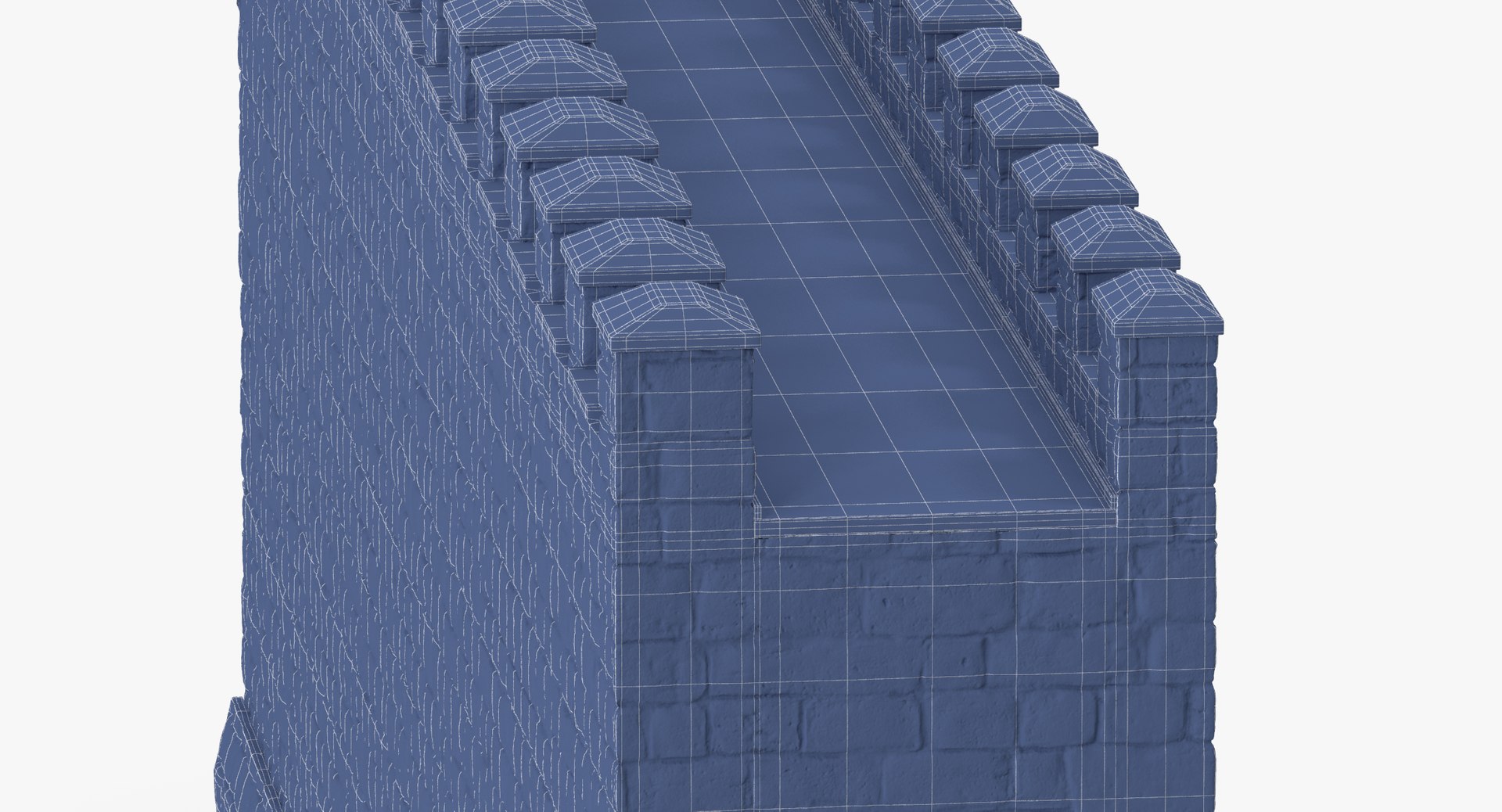 3d model wall section 01